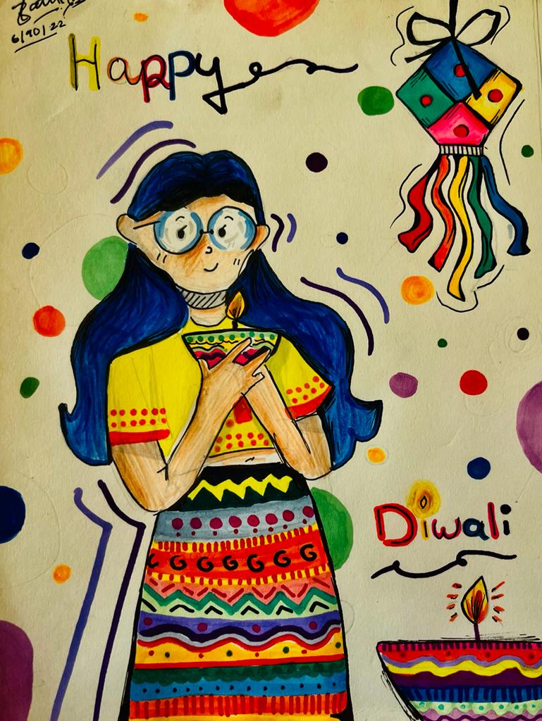 Happy Diwali Painting
