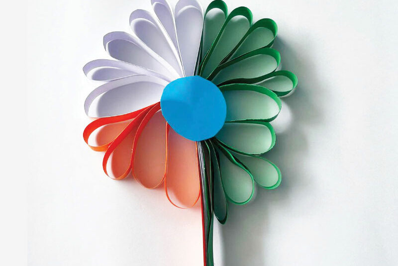 Tricoloured DIY Flowers - RobinAge