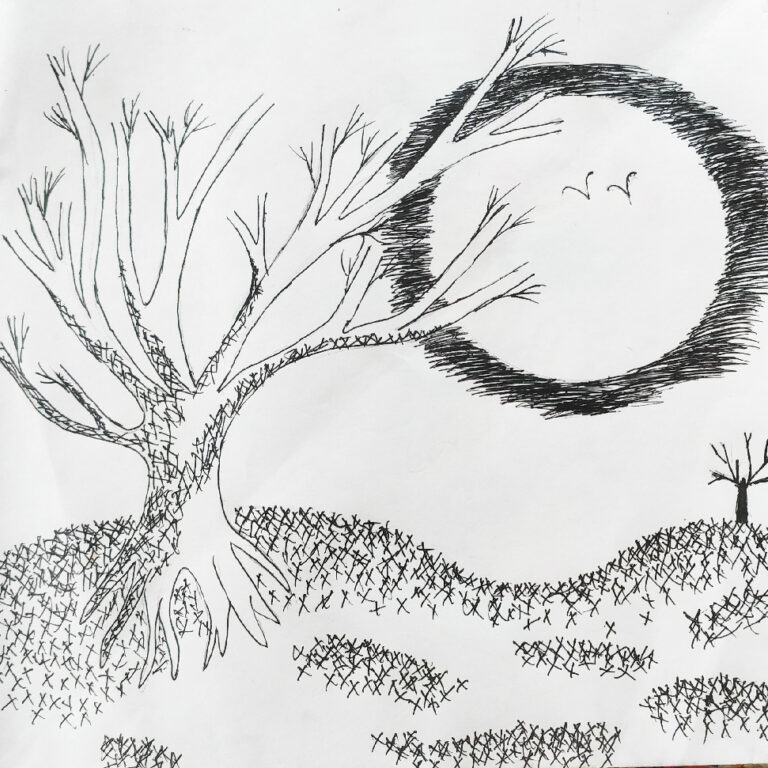 Crosshatch Technique Artwork - RobinAge