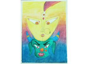 Drawing on Maa Durga - RobinAge