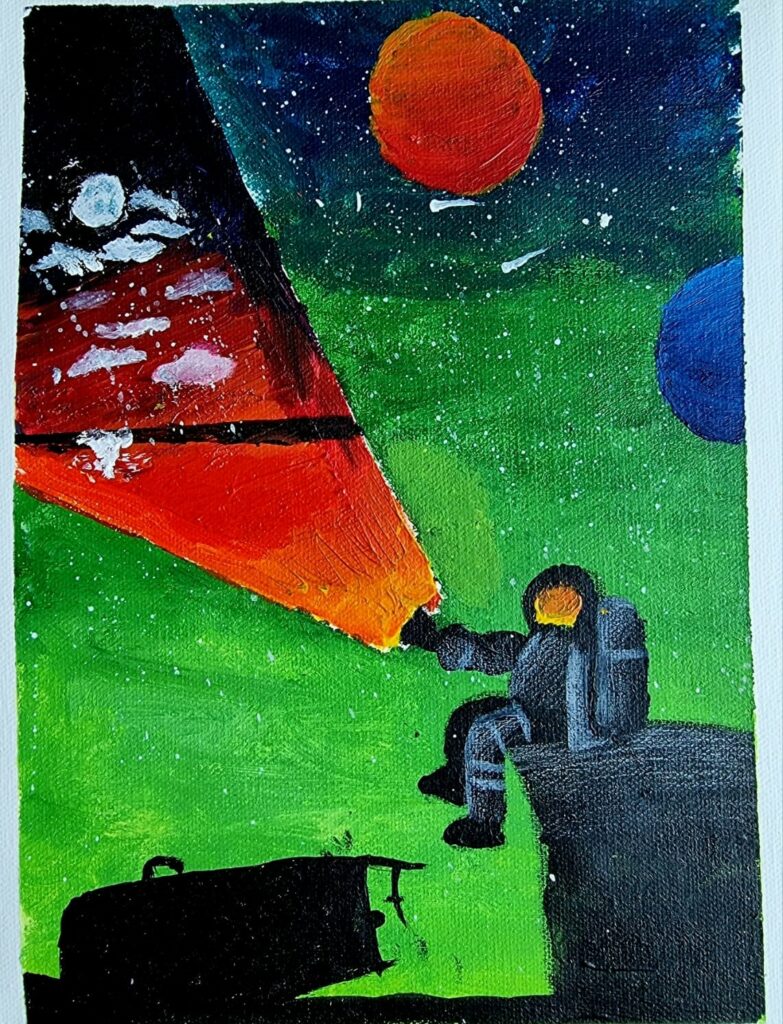 Astronaut Looking for the Moon - RobinAge