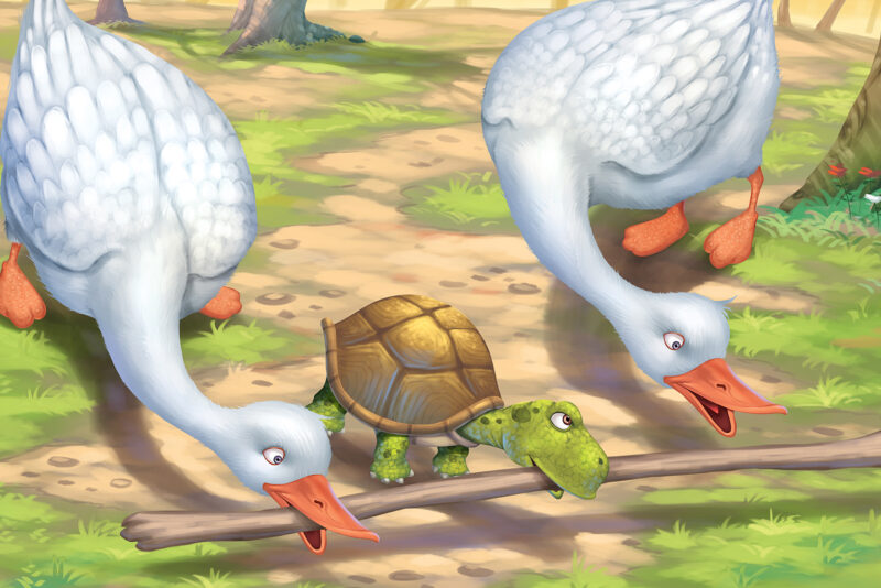 Stories from the Hitopadesa: The Tortoise and the Geese - RobinAge